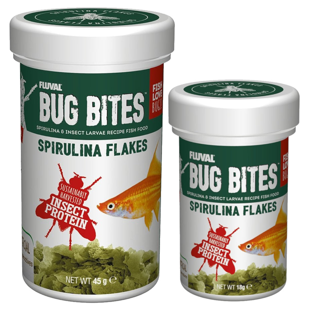 Fluval Bug Bites Spirulina Flakes 2 Sizes | Real Aquatics