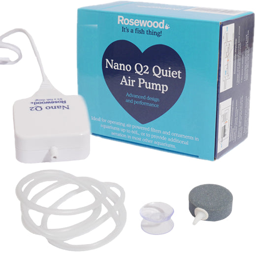 Rosewood Nano Quiet Air Pumps Q2 up to 120L | Real Aquatics