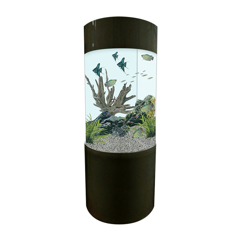 Column Aquarium Fish Tank Gloss Black 80L | Real Aquatics